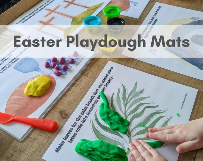 Easter Holy Week Playdough Mats Tactile Sensory Learning Church Sunday ...