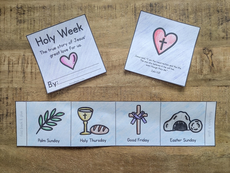 Holy Week Printable Book Activity | Easter Story | Sunday School ...