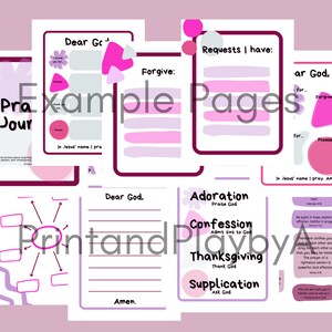 Kids' Prayer Journal Printable (pink Version) | Christian Prayer ...