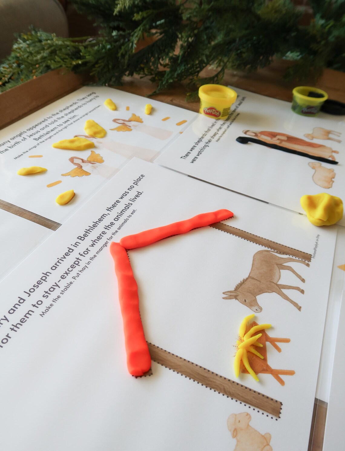 Christmas Story Playdough Mats | Printable Nativity Scenes (PDF) - Etsy