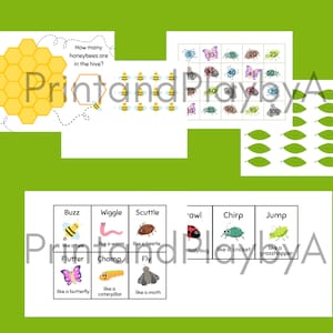 Bug Print and Play Pack (digital File) - Spring - Summer - Printable ...