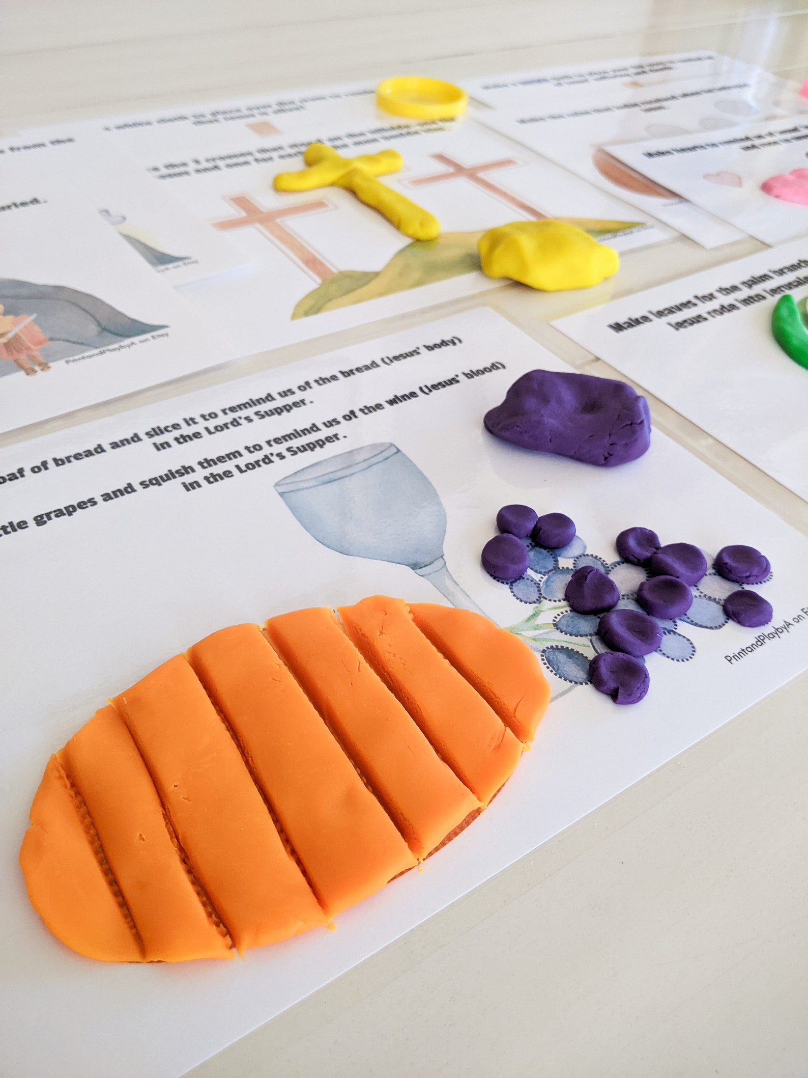 Easter Playdough Mats Printable | Holy Week | Palm Sunday | Maundy ...