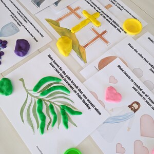 Easter Playdough Mats Printable | Holy Week | Palm Sunday | Maundy ...