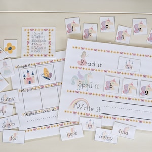 Unicorn & Princess Dolch Sight Word Practice Printable (digital File ...