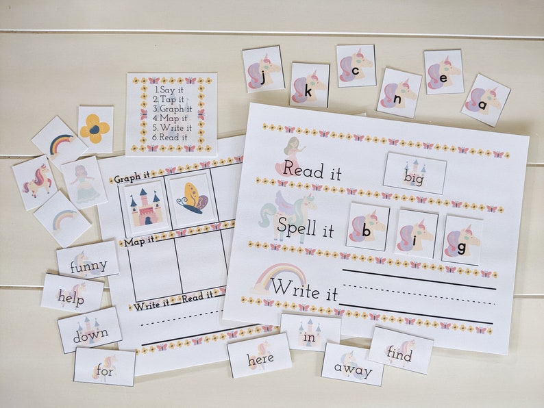 Unicorn & Princess Dolch Sight Word Practice Printable (digital File ...