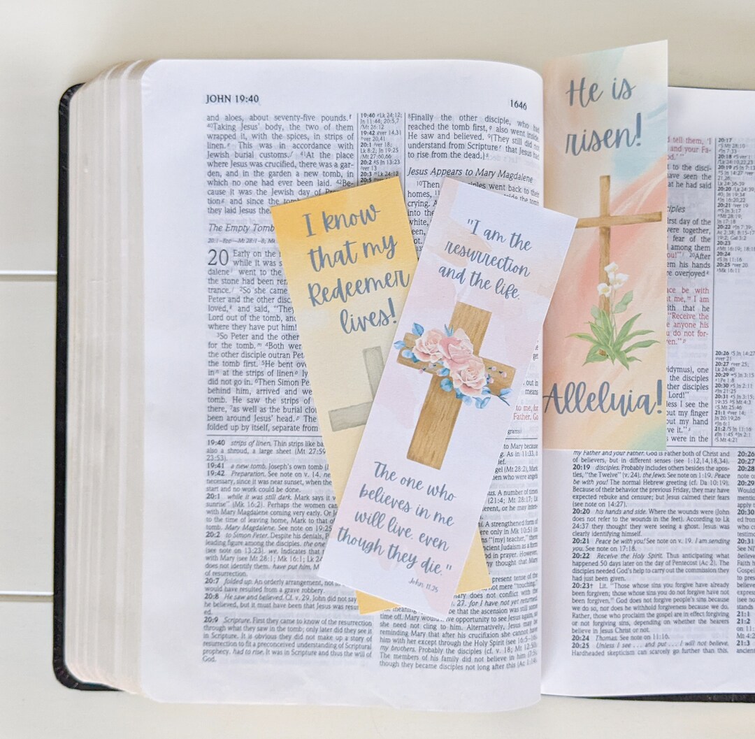 Easter Resurrection Bookmarks Printable (digital File) - Etsy