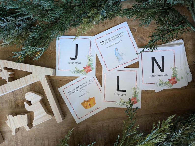 Christmas Alphabet Cards Printable | Abcs of Advent | Homeschool ...