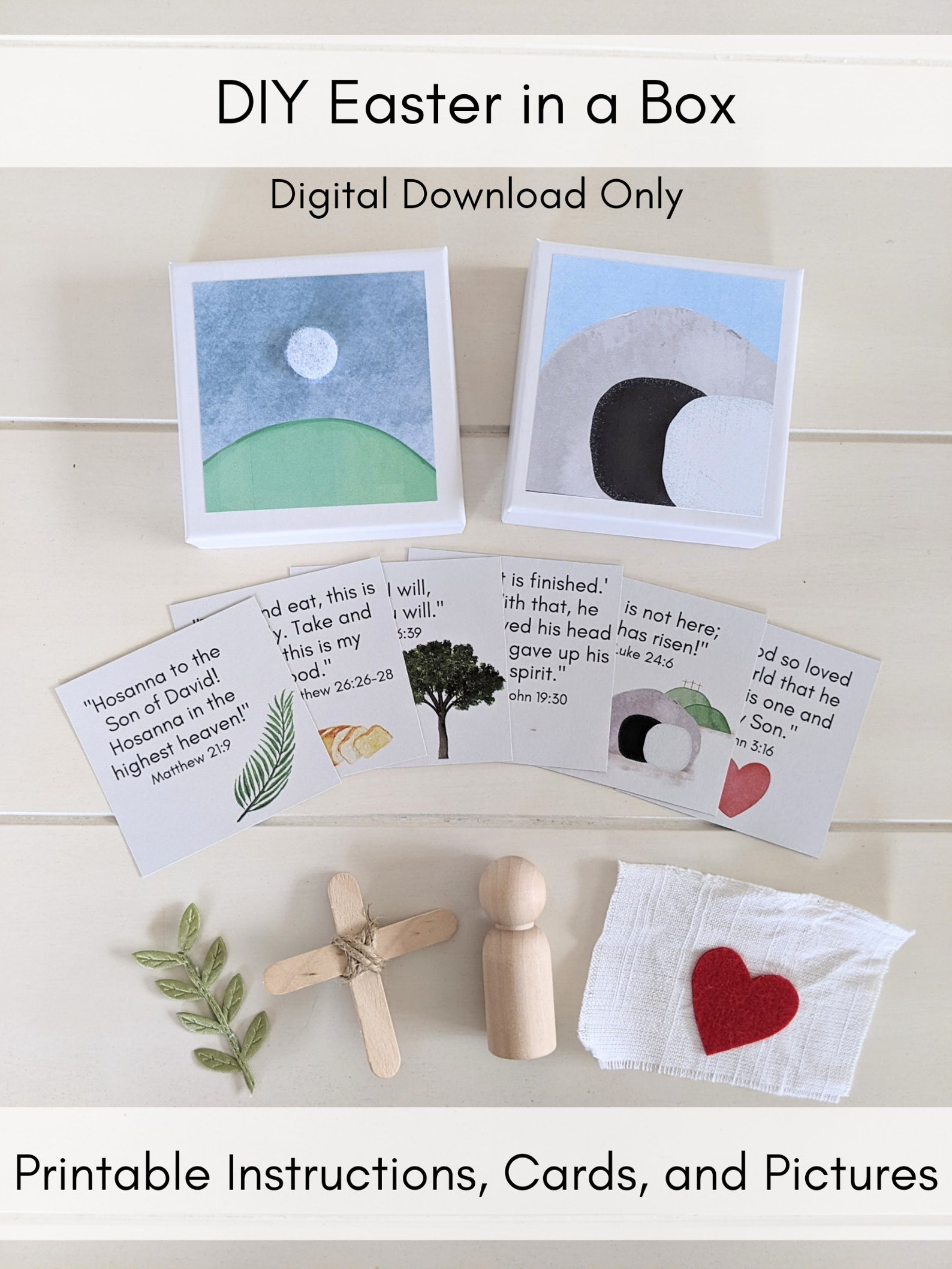 Easter in a Box Set DIY Instructions and Printable - Digital Download ...
