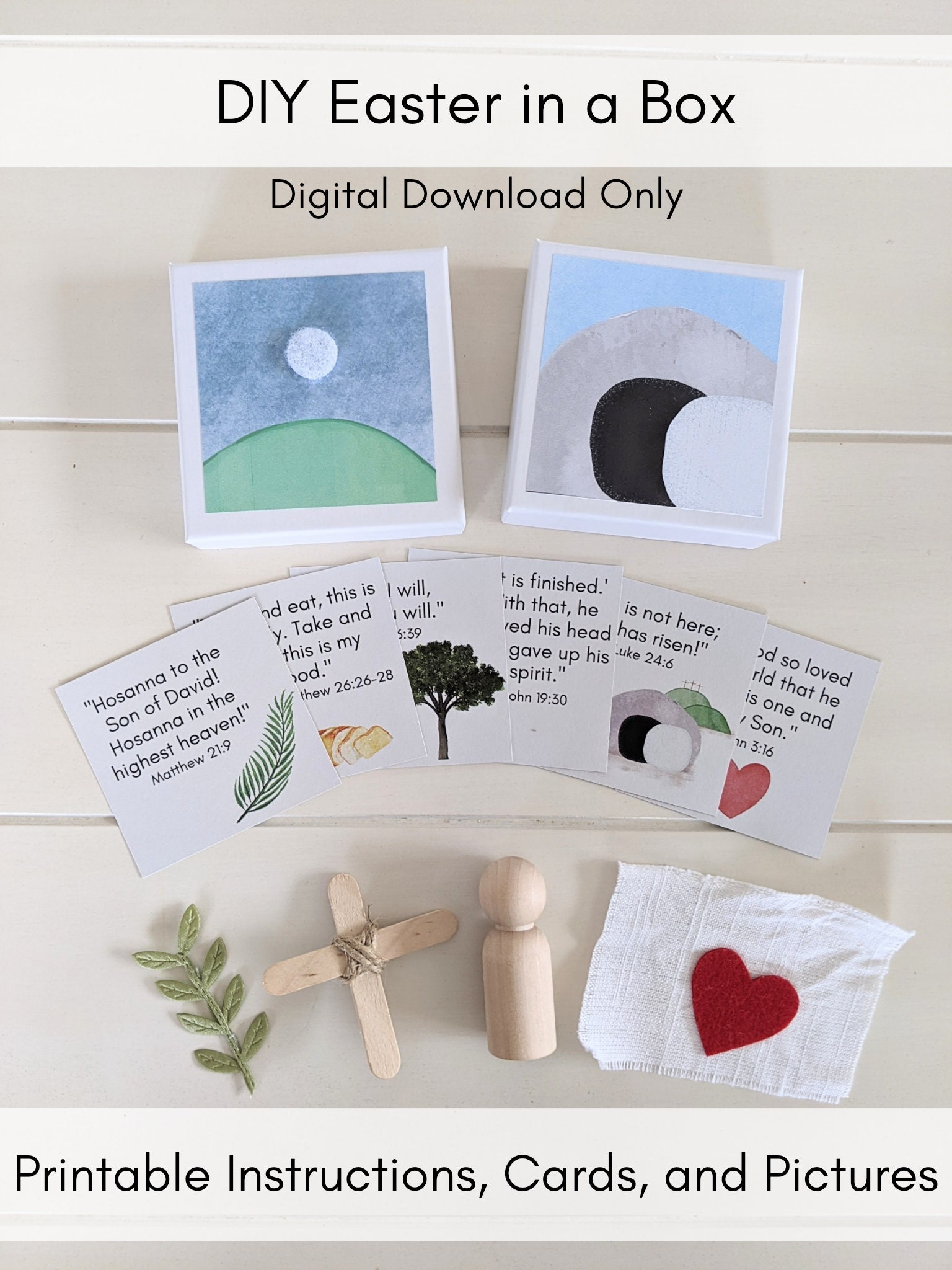 Easter in a Box Set DIY Instructions and Printable - Digital Download ...