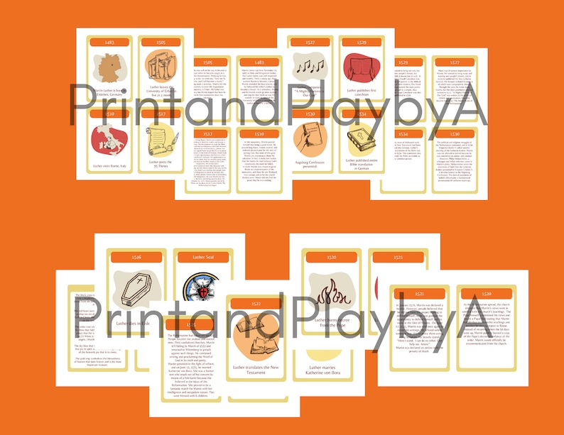 Martin Luther Reformation History Timeline Printable - Lutheran ...