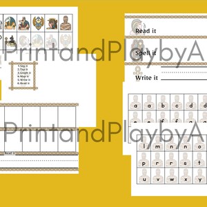 Printable Egyptian Theme Sight Word Practice (digital File) - Complete ...