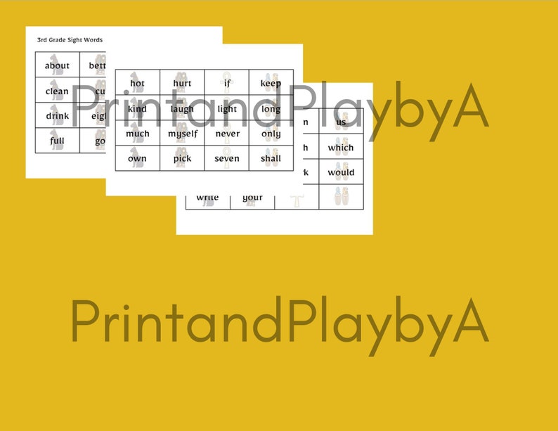Printable Egyptian Theme Sight Word Practice (digital File) - Complete ...