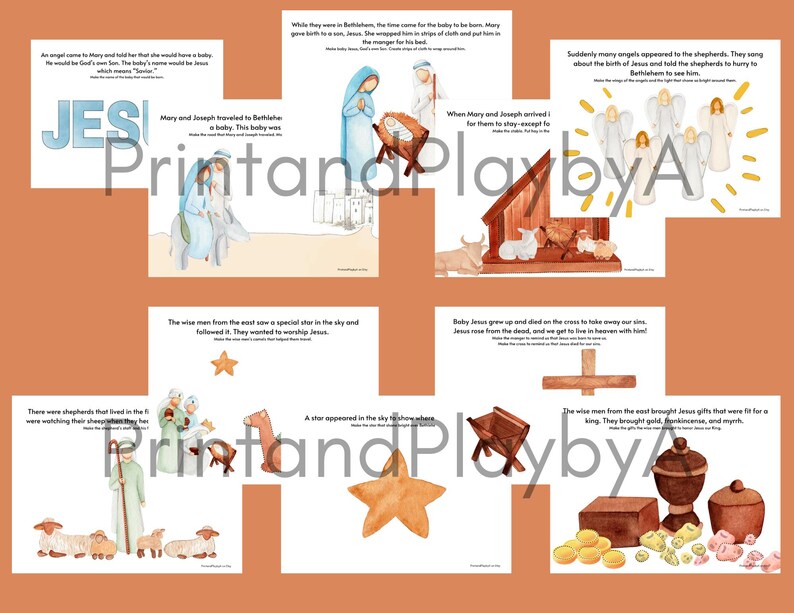Christmas Story Playdough Mats | Printable | Jesus' Birth | Jesus is ...