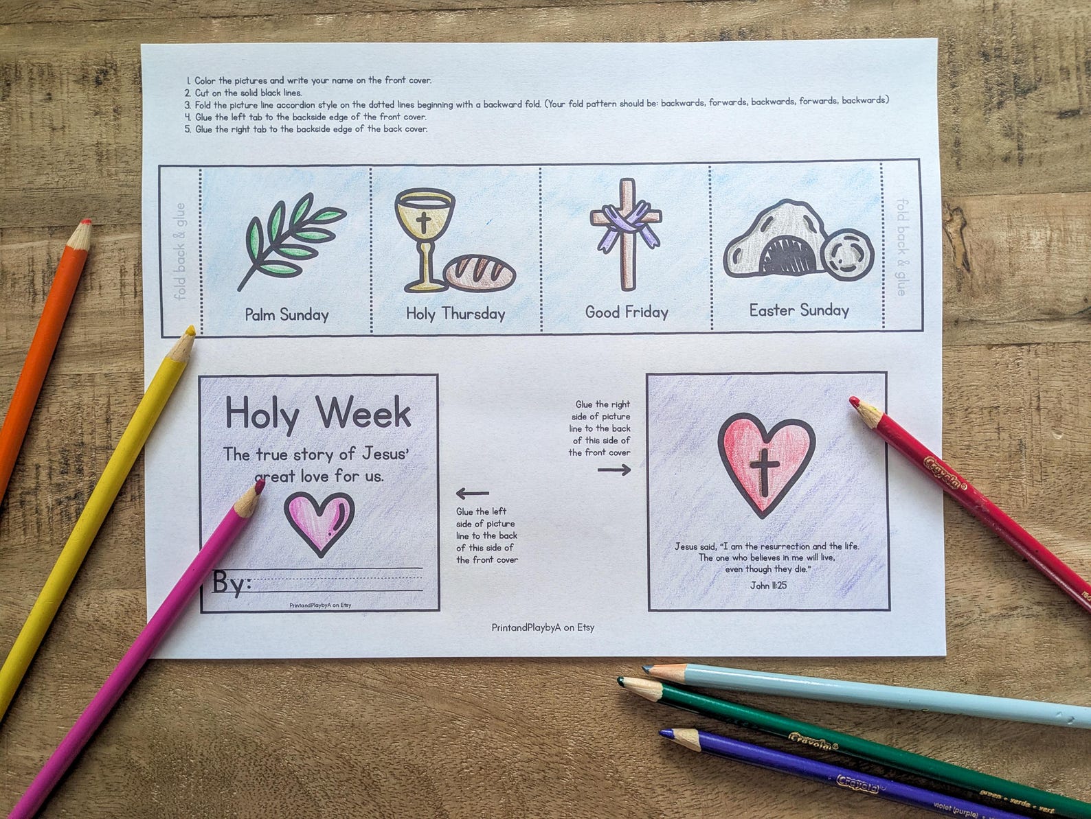 Holy Week Printable Book Activity | Easter Story | Sunday School ...
