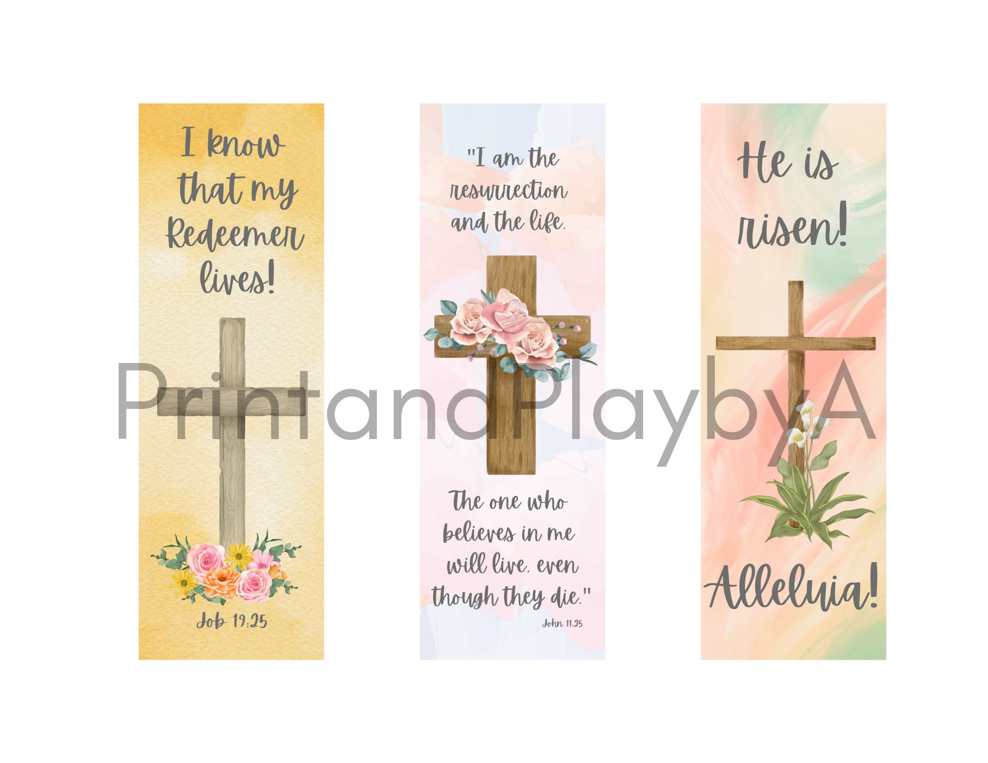 Easter Resurrection Bookmarks Printable (digital File) - Etsy