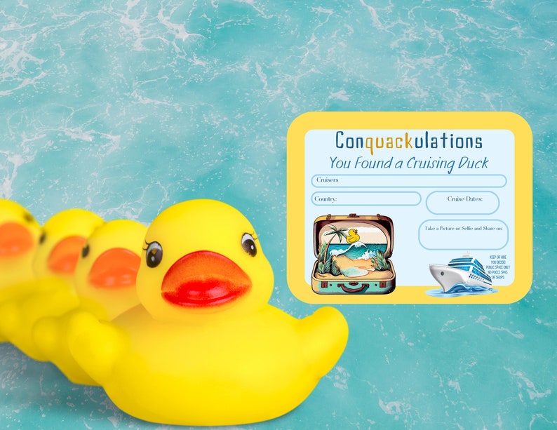 Cruising Duck Tags, Cruising Tags, Island Cruising Duck Tags, Cruise ...