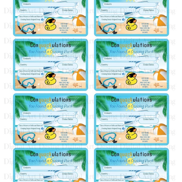Cruising Duck Labels - Etsy