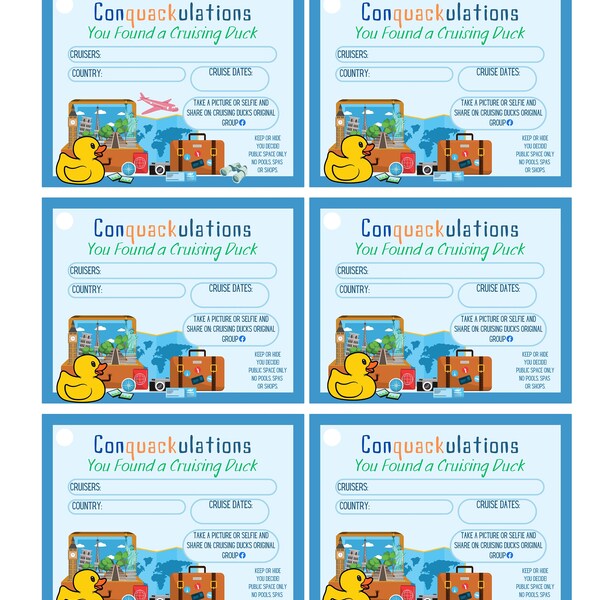 Cruising Duck Labels - Etsy