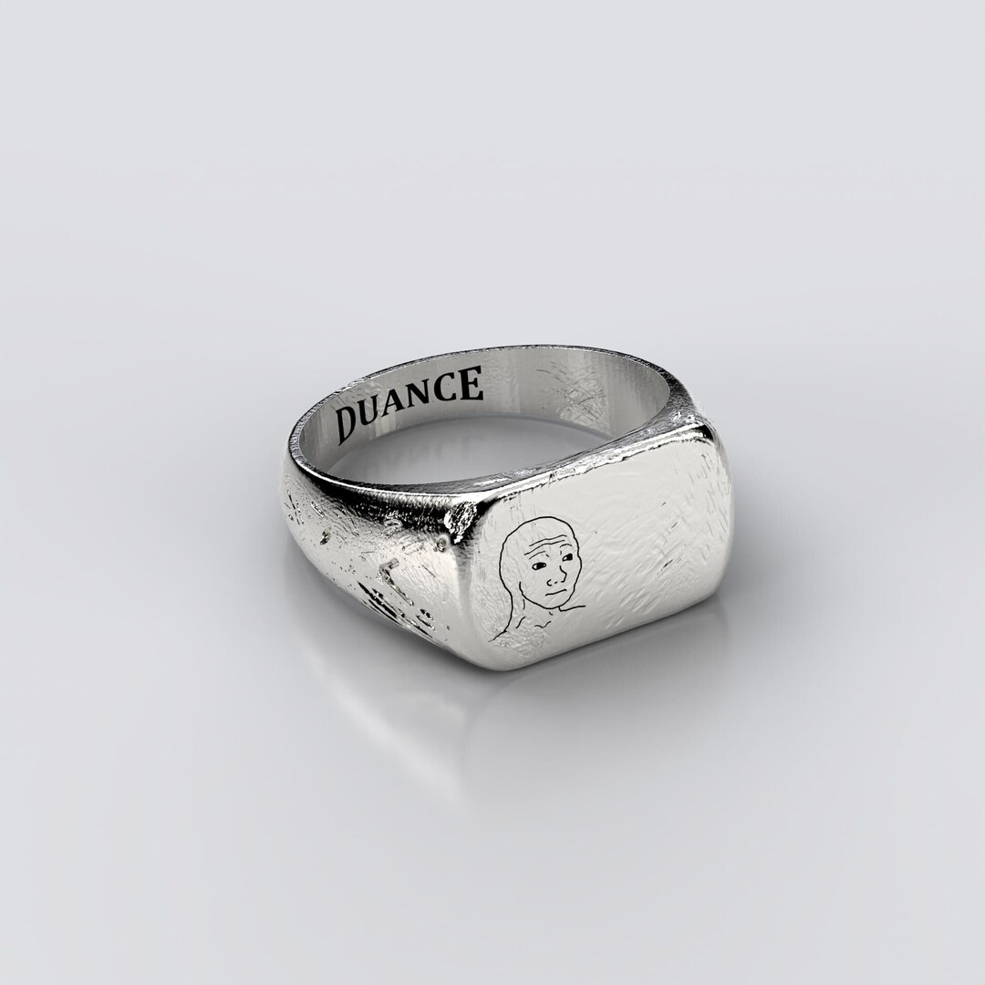 Wojack Ring, Meme Ring, Unisex Handmade 925 Recycled Sterling Silver ...