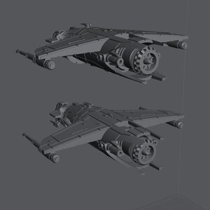 Damaged/misprinted Model M22T Krayt Gunship for Star Wars X-wing or ...