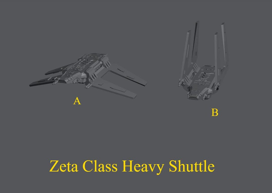 Zeta Class Heavy Cargo Shuttle for Star Wars Armada or Display - Resin ...