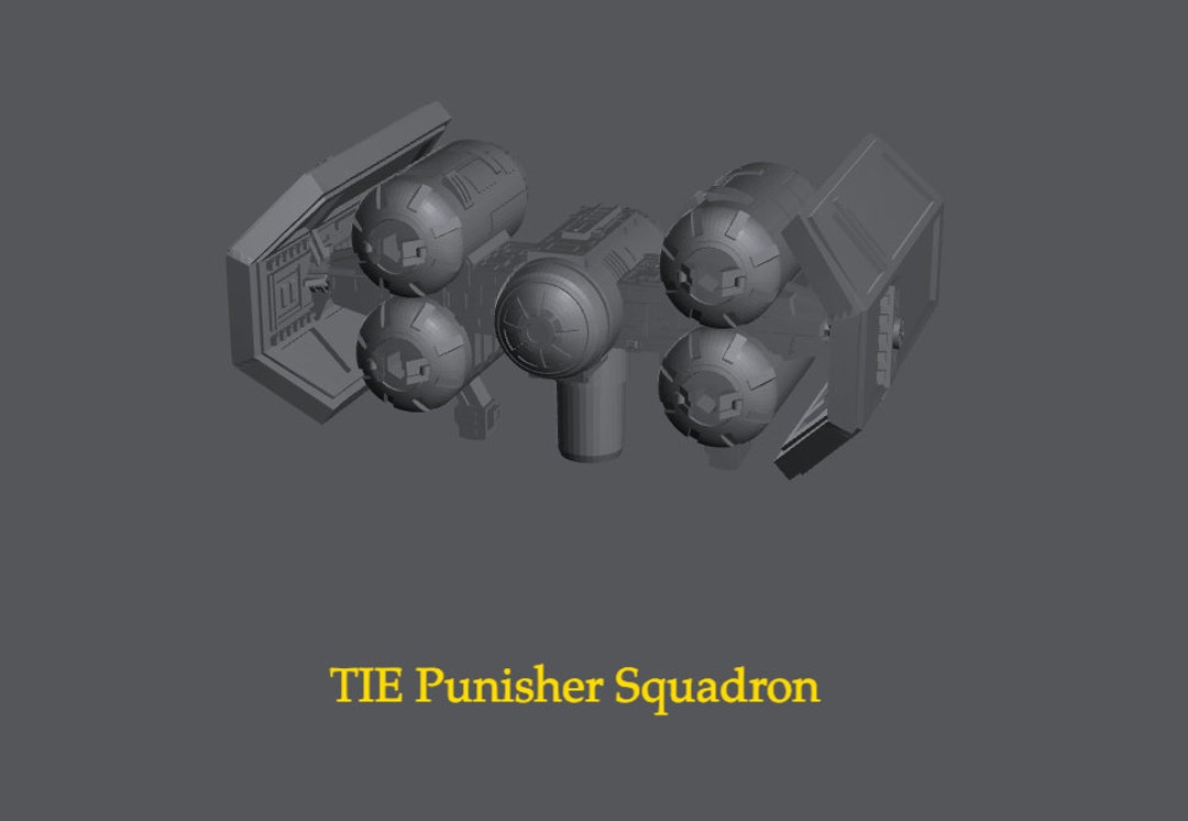 Imperial TIE Punisher Squadrons for Star Wars Armada or Display - Resin ...