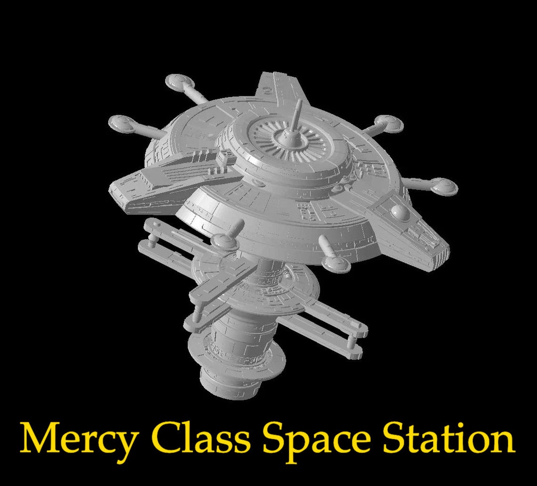 Mercy Class Space Station for Star Wars Armada or Display - Resin 3D ...