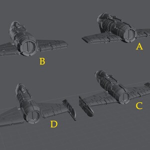 RP-82 Fiend Fighter for Star Wars X-wing or Display - Resin 3D Printed ...