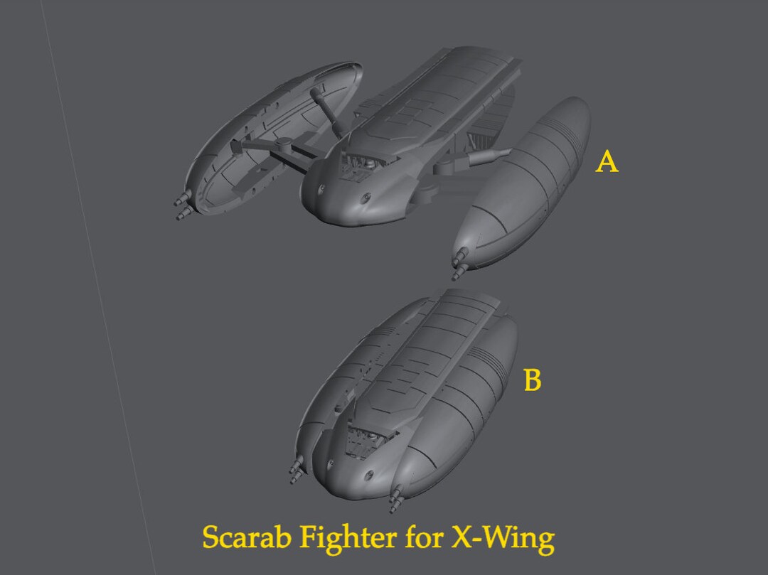 Scarab Fighter for Star Wars X-wing or Display - Resin 3D Printed - Etsy