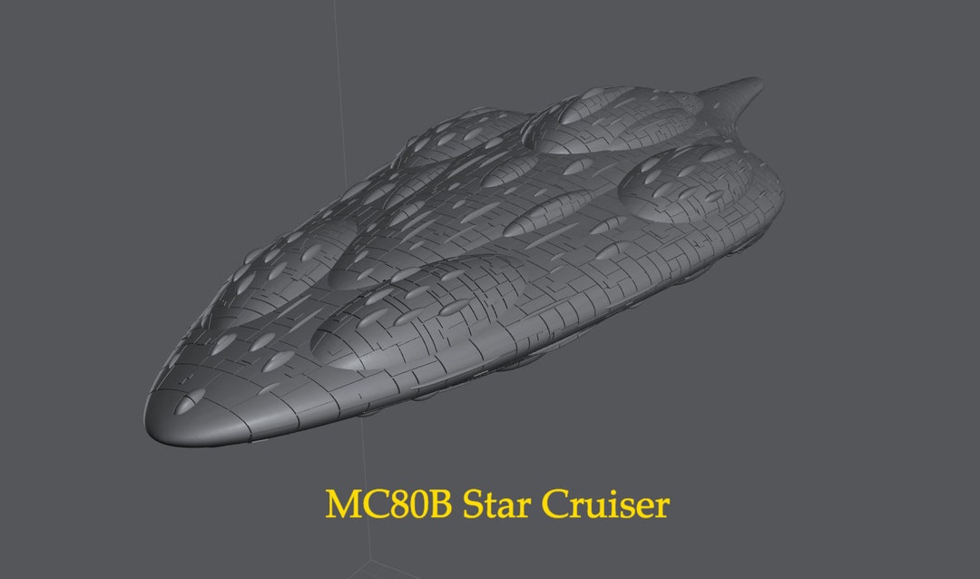 MC80B Star Cruiser for Star Wars Armada or Display - Resin 3D Printed ...