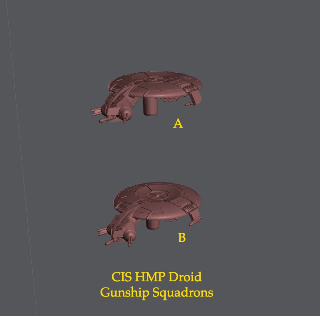 CIS HMP Droid Gunship Squadrons for Star Wars Armada or Display - Resin ...