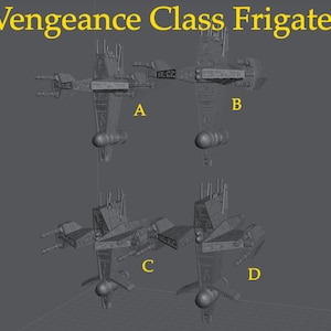 Zann Consortium Vengeance Class Frigate for Star Wars Armada or Display ...