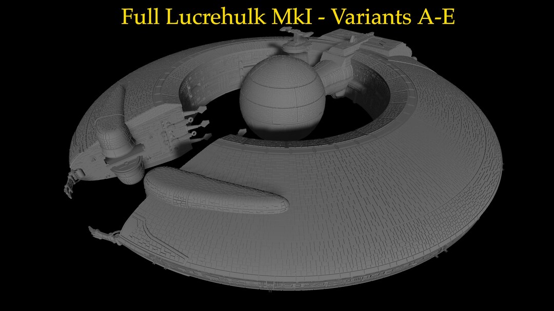 Full Lucrehulk Class Battleship for Star Wars Armada or Display - Resin ...