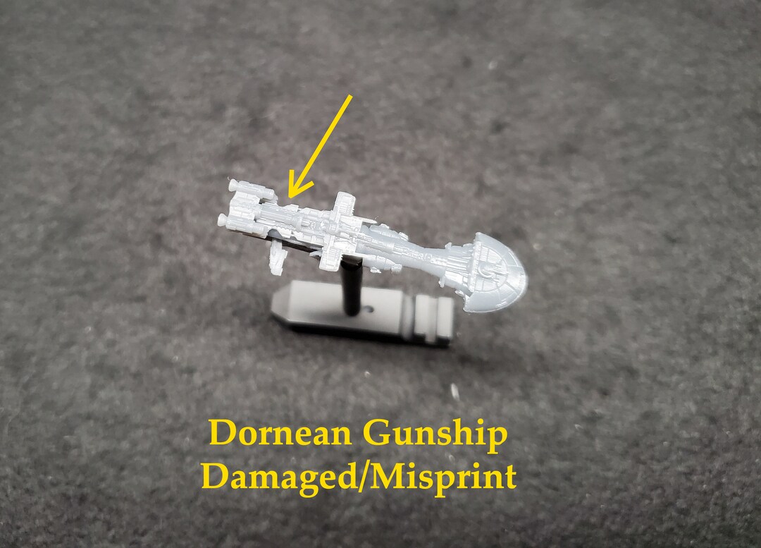 Damaged/misprinted Model - Dornean Gunship for Star Wars Armada or ...