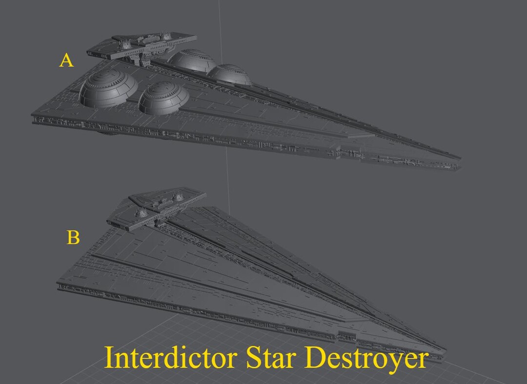 Interdictor Star Destroyer for Star Wars Armada or Display - Resin 3D ...