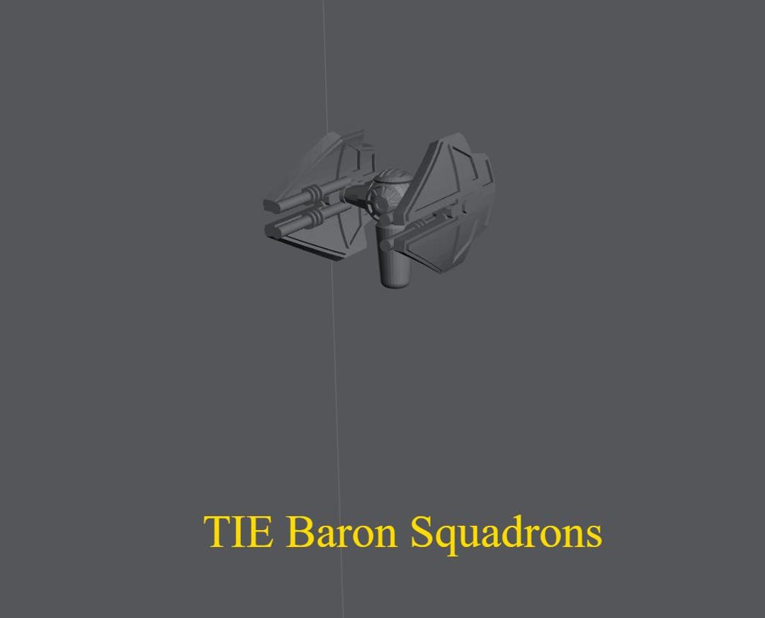TIE Baron Squadrons for Star Wars Armada or Display - Resin 3D Printed ...