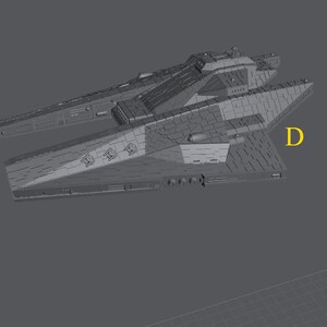 Broadside Cruiser for Star Wars Armada or Display - Resin 3D Printed ...