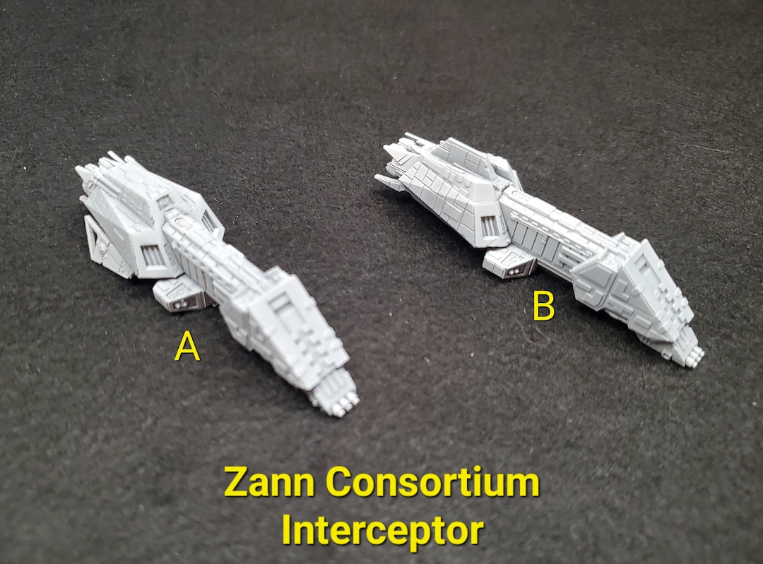 Zann Consortium Interceptor IV for Star Wars Armada or Display - Resin ...