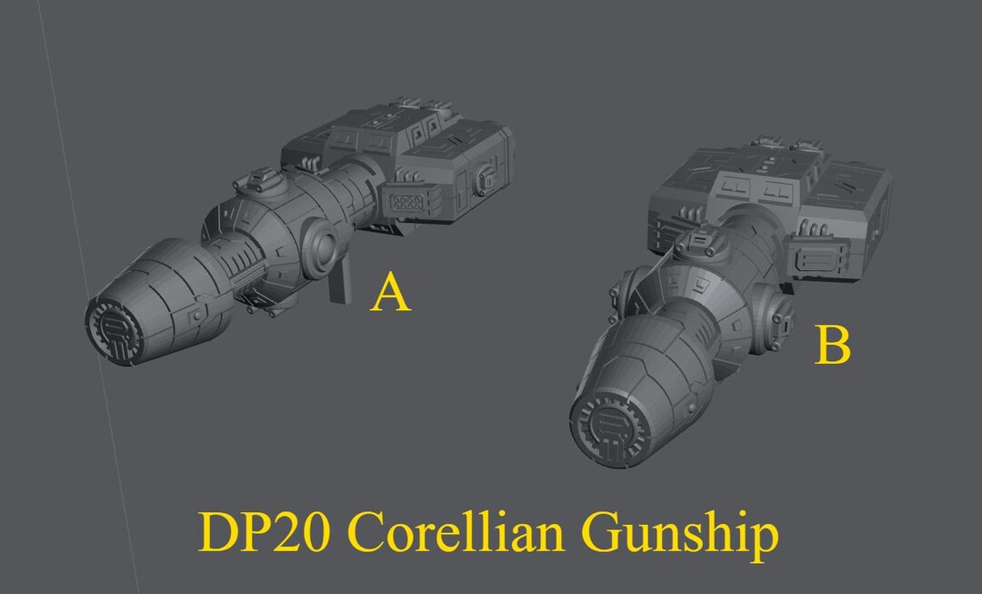DP20 Corellian Gunship for Star Wars Armada or Display - Resin 3D Printed - Etsy