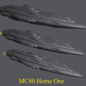 MC80 Home One for Star Wars Armada or Display - Resin 3D Printed - Etsy ...