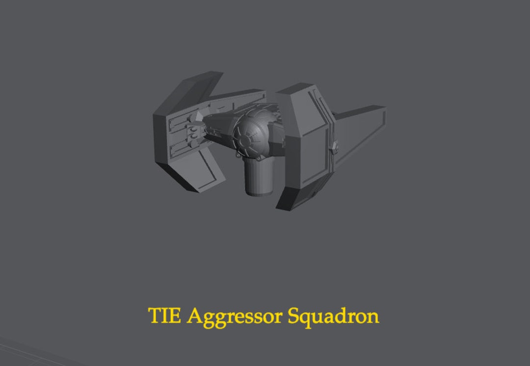 Imperial TIE Aggressor Squadrons for Star Wars Armada or Display Resin ...