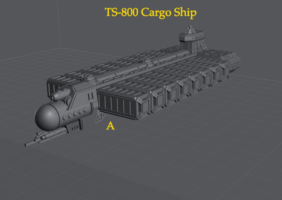 Damaged/misprinted Model TS-800 Cargo Ship for Star Wars Armada or ...