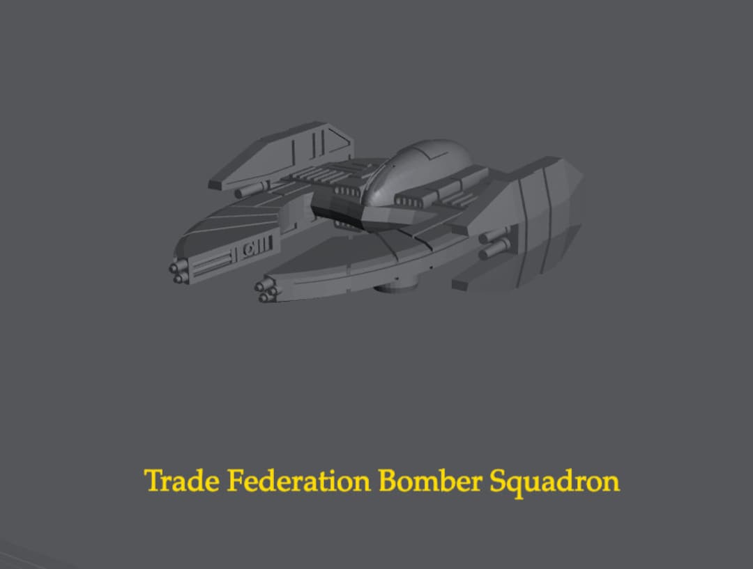 CIS Trade Federation Bomber Squadrons for Star Wars Armada or Display ...
