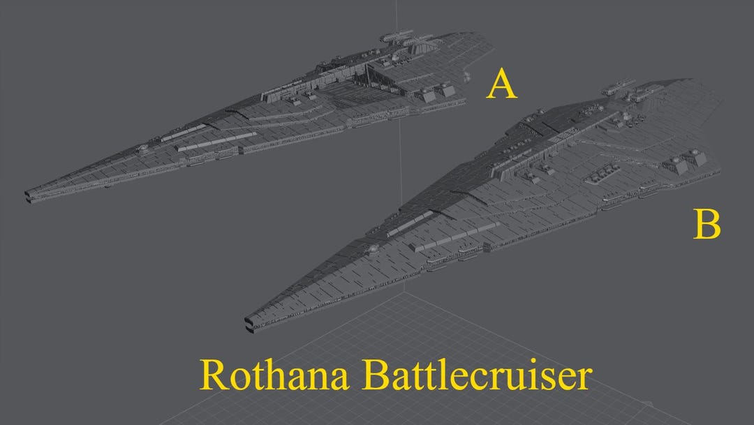 Rothana Battlecruiser for Star Wars Armada or Display - Resin 3D Printed, 2 Variants - Etsy
