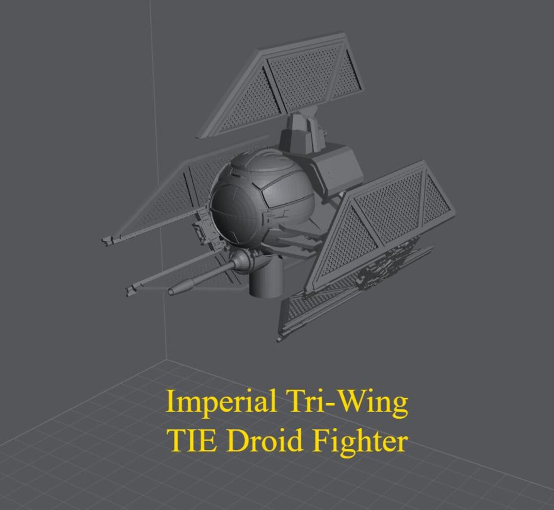 Imperial Tri-wing TIE Droid Fighter for Star Wars X-wing or Display ...