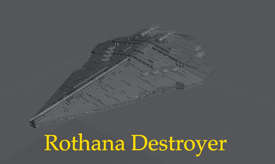 Rothana Destroyer for Star Wars Armada or Display - Resin 3D Printed - Etsy