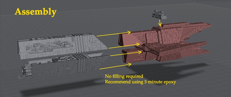 Aggressor Star Destroyer for Star Wars Armada or Display - Etsy