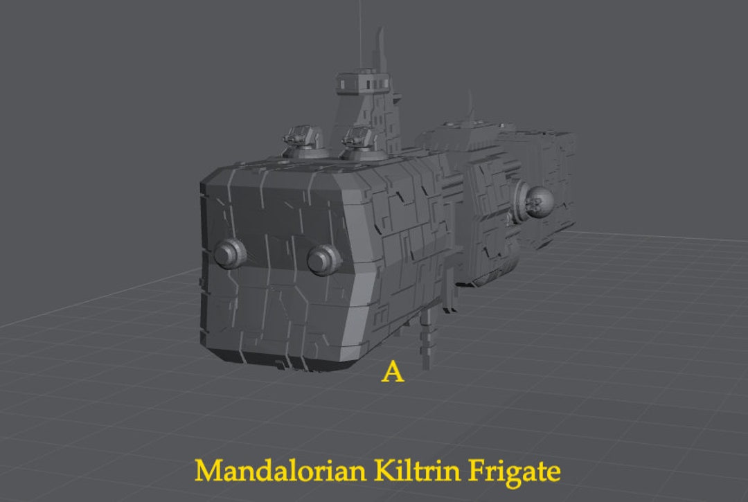 Mandalorian Kiltrin Frigate for Star Wars Armada or Display - Resin 3D ...