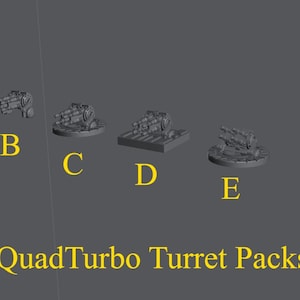 Quadturbo Turret Packs for Star Wars Armada - Resin 3D Printed - Etsy