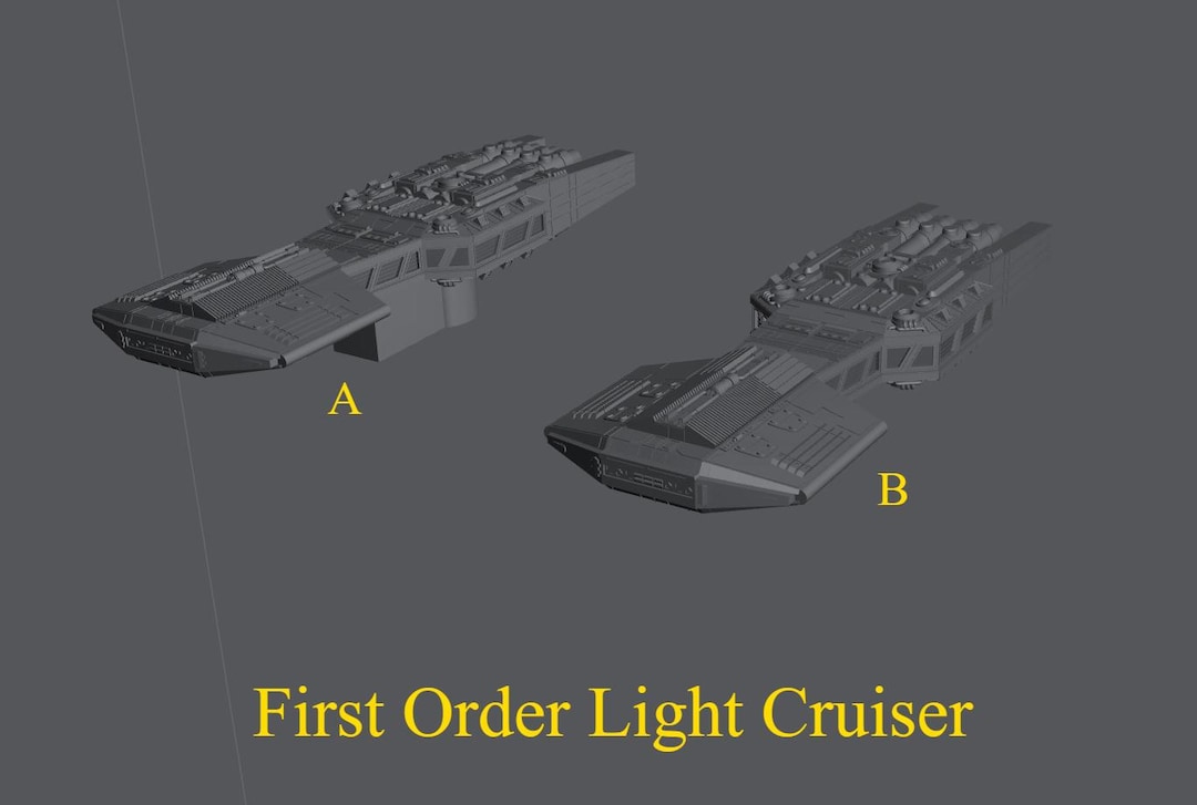 First Order Light Cruiser for Star Wars Armada or Display - Resin 3D ...